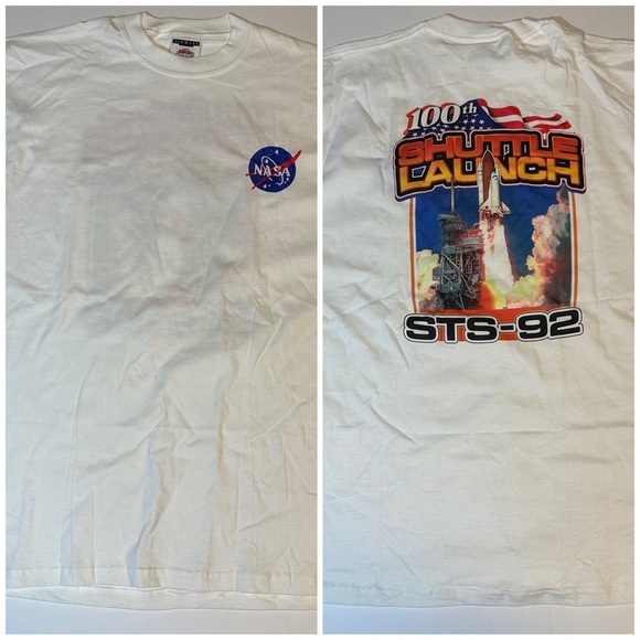 Vintage | Shirts | Y2k Nasa Sts92 0th Space Shuttle Launch Tshirt ...